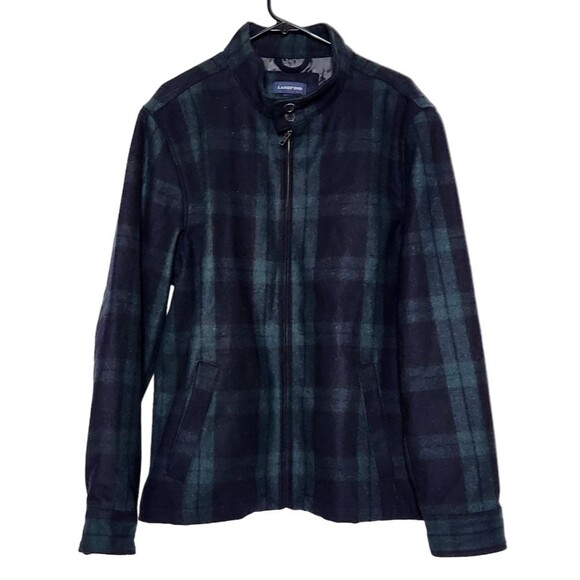 Lands' End | Jackets & Coats | Lands End Mens L Wool Coat Full Zip Work ...